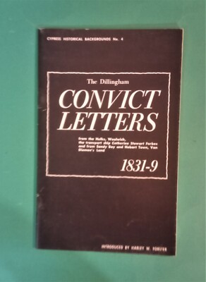 The Dillingham Convict Letters 1831-9 - pb - Tasmania History | eBay ...