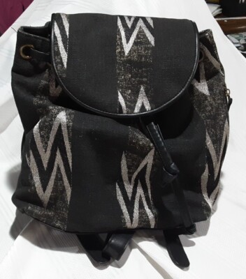 Backpack Lucky Brand Textile Adjustable Hand Strap Flap Drawstring ...
