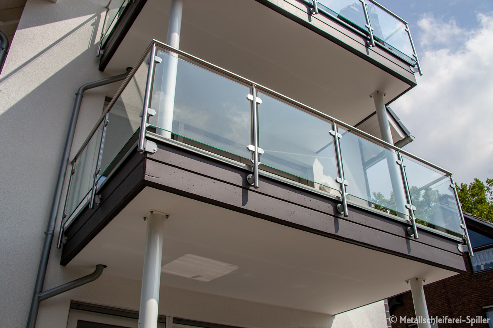 Edelstahl U Glasgeländer Bausatz Balkon Terrasse Geländer Handlauf ...