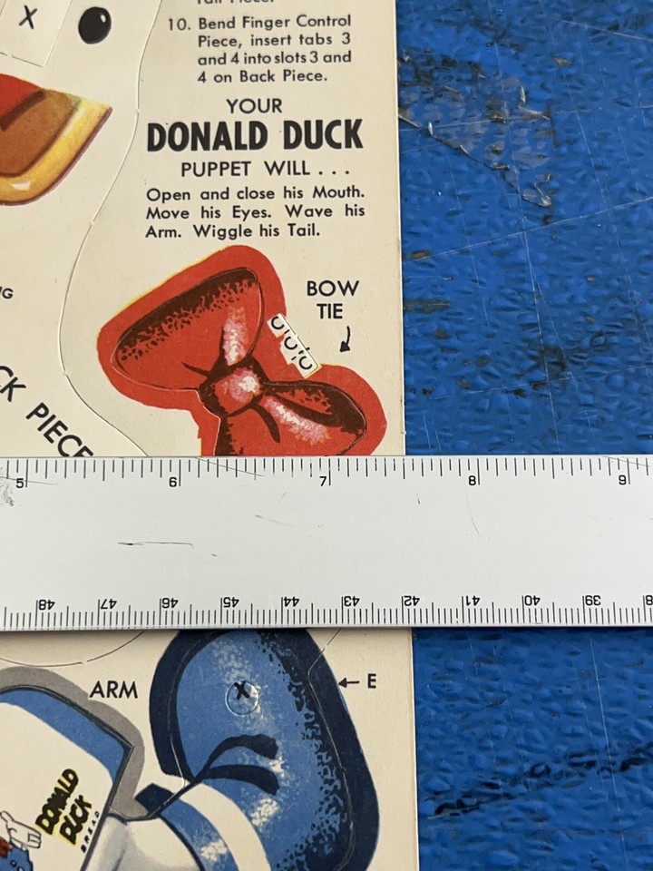 Rare 1950's Walt Disney Unused Donald Duck Bread Promo Puppet | eBay