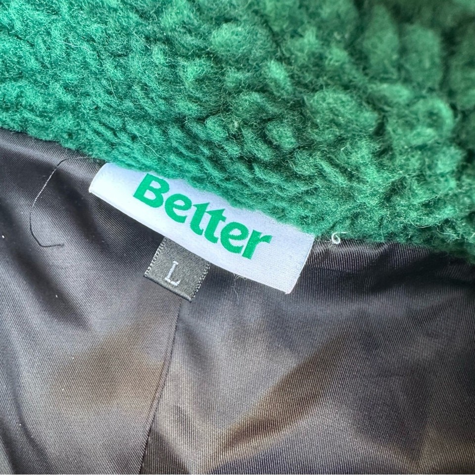 Better Be Kelly Green High Pile Polar Fleece Full Zip Outdoor Gorpcore ...