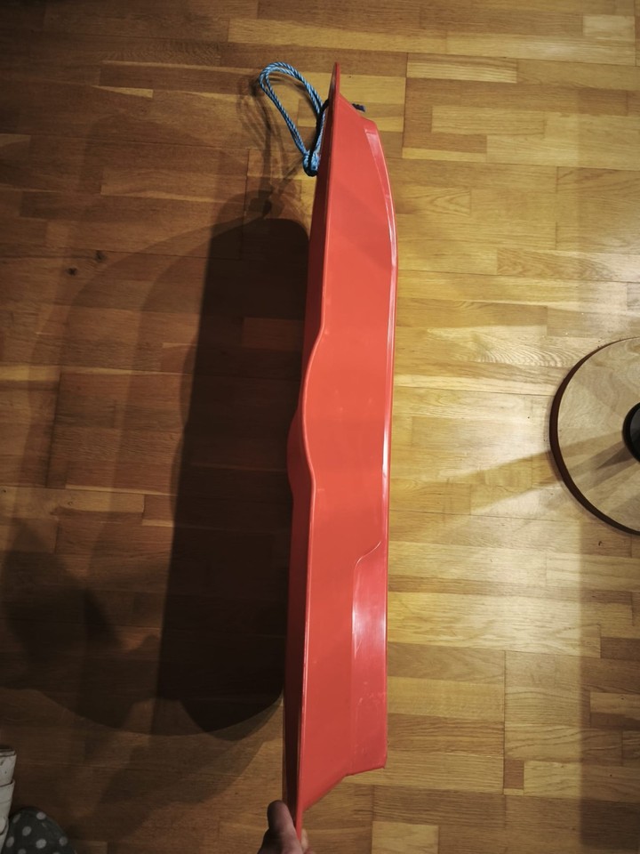 Plastic sledge colour red, size 92x39 cm for adult or children | eBay UK