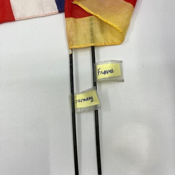 Vintage Silk Mini Souvenir Flags Wood Handles Hand International ...