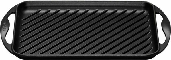 Le Creuset Cast Iron Rectangular Grill Pan Tray Cookware Satin Black 32 ...