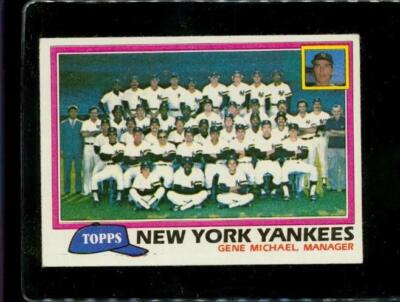 Vintage 1981 TOPPS Baseball Trading Card #670 TEAM CHECKLIST New York ...