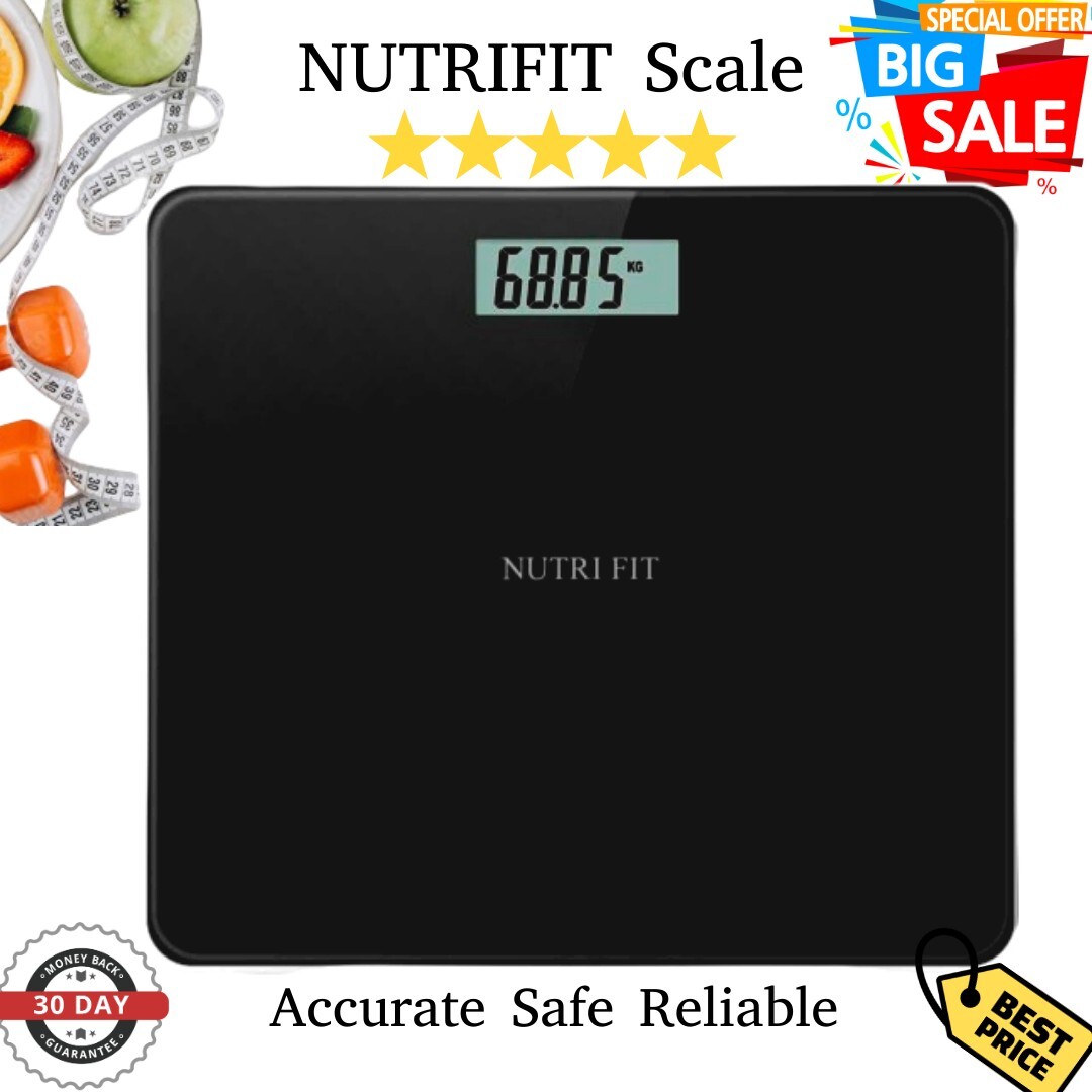 NUTRI FIT Digital Bathroom Scale for Body Weight, Bath Scale for ...