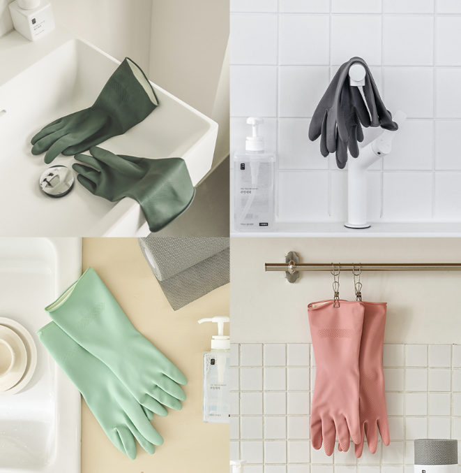 Kitchen Washing Dishes Latex Pastel Color Strong Lasting Rubber House WorkGloves | eBay