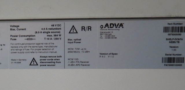 Fiber Service Platform FSP 3000 ADVA Optical Networking for sale online ...