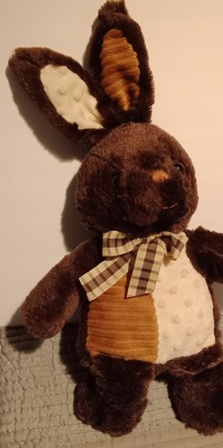 Homerbest 15" Plush Brown Corduroy Easter Bunny Rabbit Soft Stuffed w ...