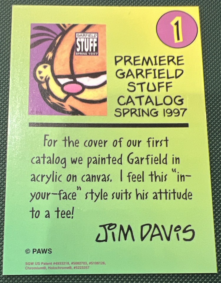 GARFIELD 1997 Chrome Premier Stuff Catalog #1 PAWS Jim Davis Trading ...
