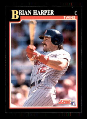 1991 Baseball Score Brian Harper Minnesota Twins #312 | eBay