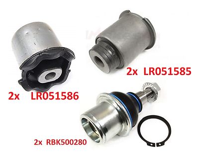 Land Rover LR3 LR4 Front Suspension Lower Arm Bush & Ball Joint Set New ...