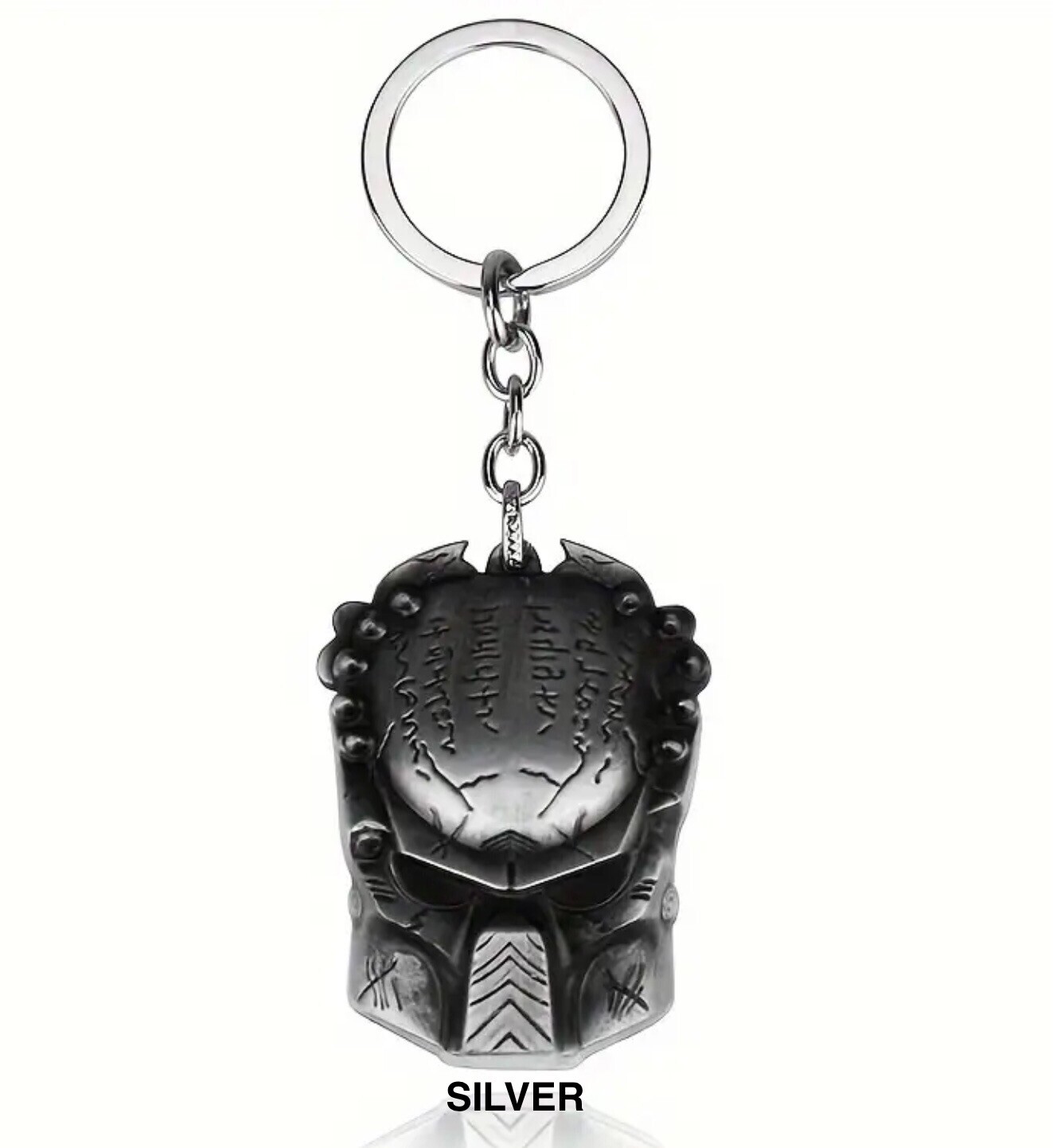 Predator Mask Keyring Alien Vs Predator SILVER *Large size Keychain ...
