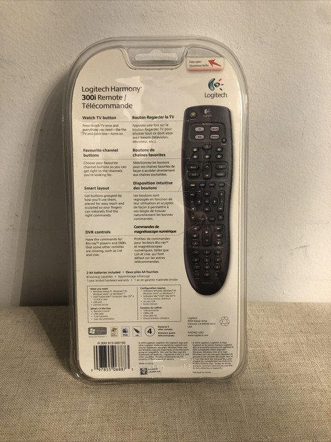 Logitech Harmony 300 Universal Remote Control - Black for sale online ...