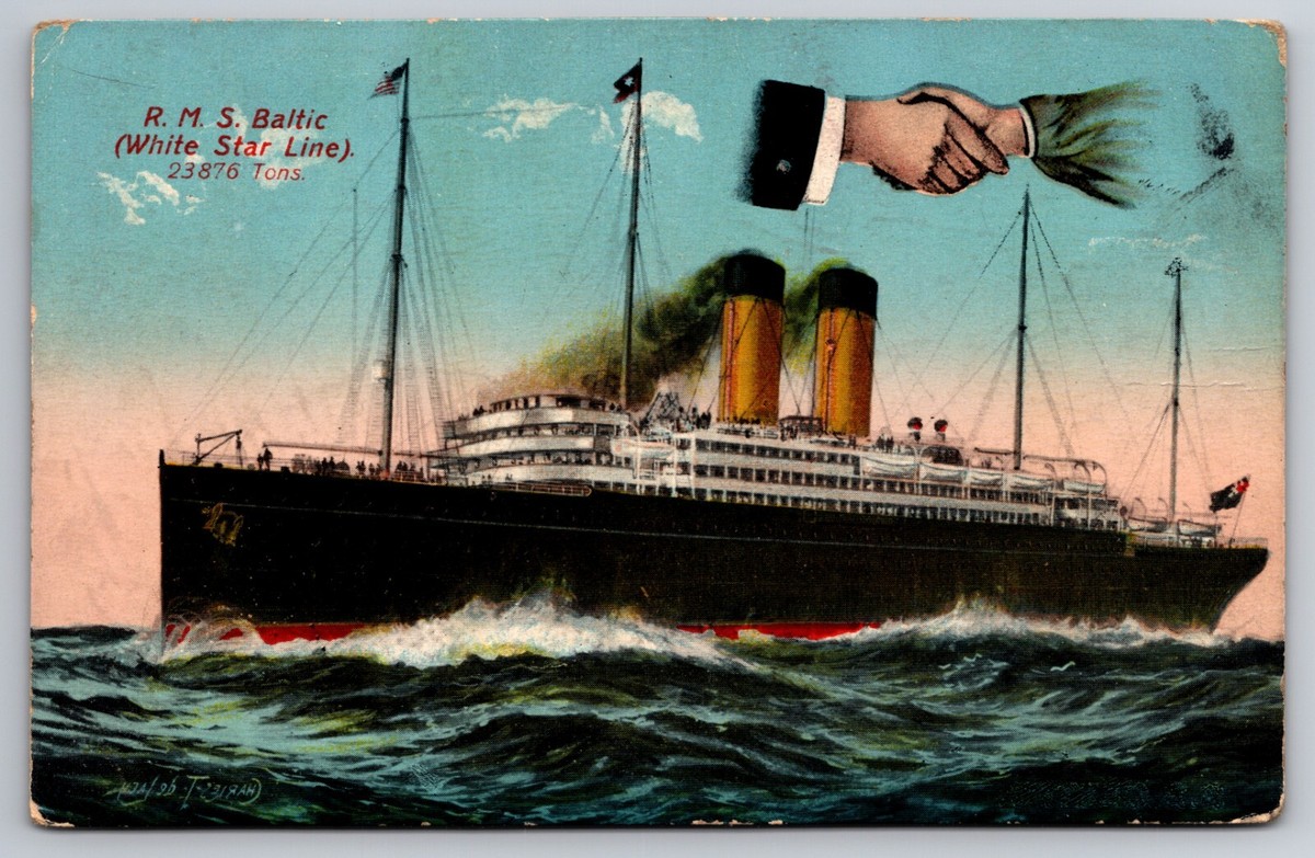 White Star Rms Quotadriaticquot Steamers Sailing Into New York Black