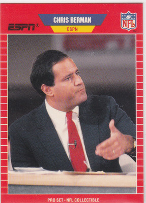 CHRIS BERMAN RARE NFL Football Vintage Card ESPN SPORTSCENTER ANCHOR ...