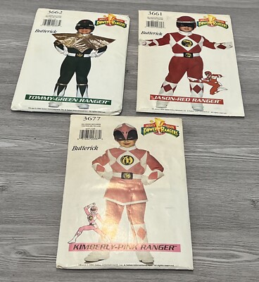 Power Ranger Costume Sewing Pattern Decals Red , Pink & Green Halloween ...