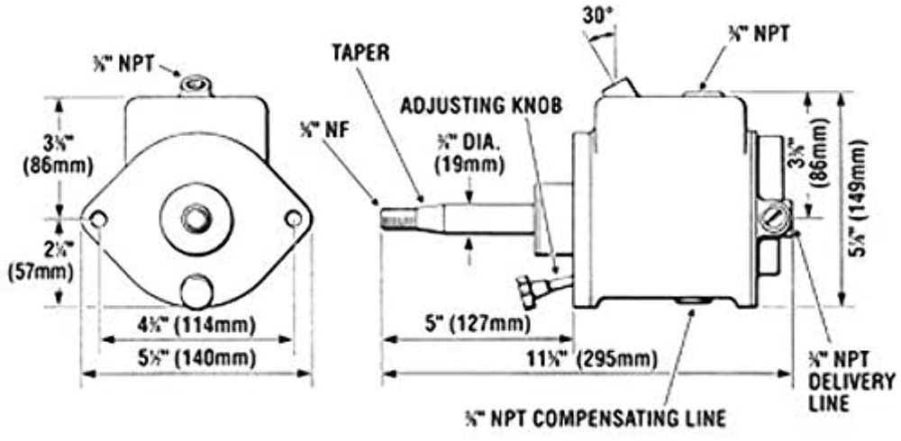 SeaStar HH-5275 Capilano 1275V Helm Pump 2.7-5.4c.i. Boat Hydraulic ...
