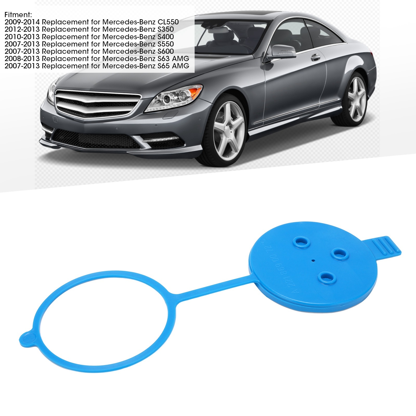Windshield Washer Reservoir Cap Lid 2218690072 Replacement For W221 S ...