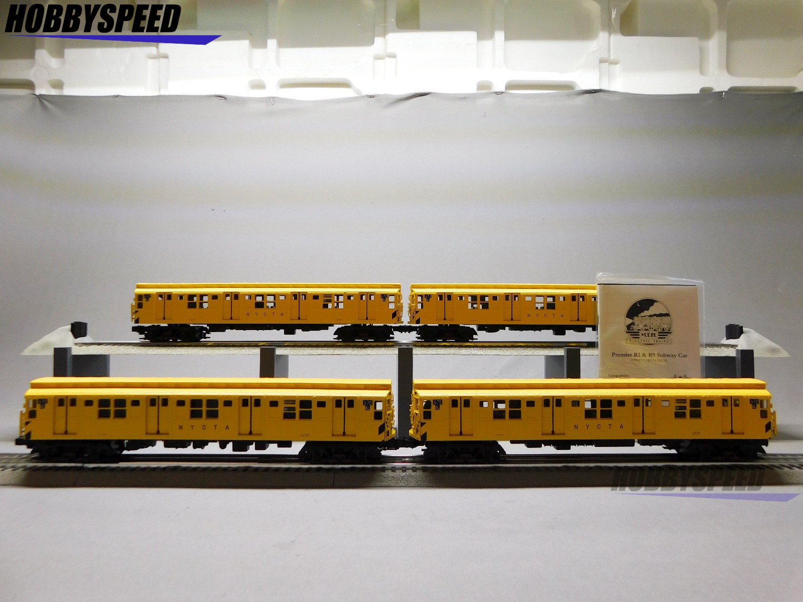 MTH PREMIER MTA - MOW R9 4-CAR SUBWAY SET W/PROTO 3 O GAUGE train 20 ...