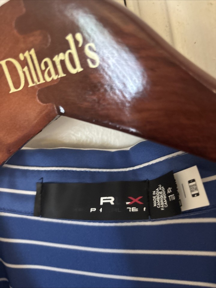 Ralph Lauren RLX Blue Stripe Golf Polo Shirt 2XL | eBay