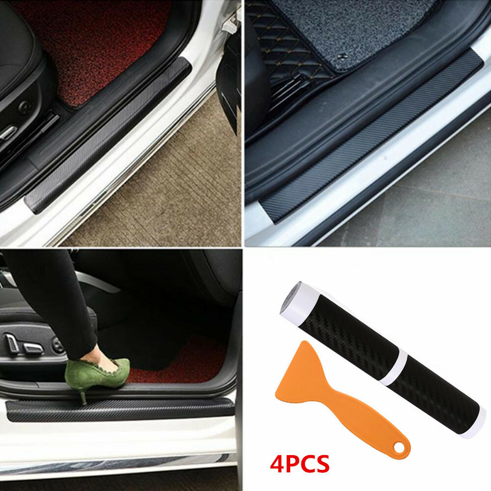 2023 Car Accessories Door Sill Scuff Plate Protector Guard carbon fiber ...
