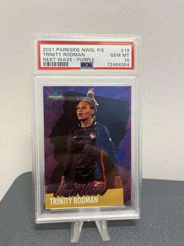 2021 Parkside NWSL Trinity Rodman Next Wave Purple /700 RC PSA 10 GEM ...