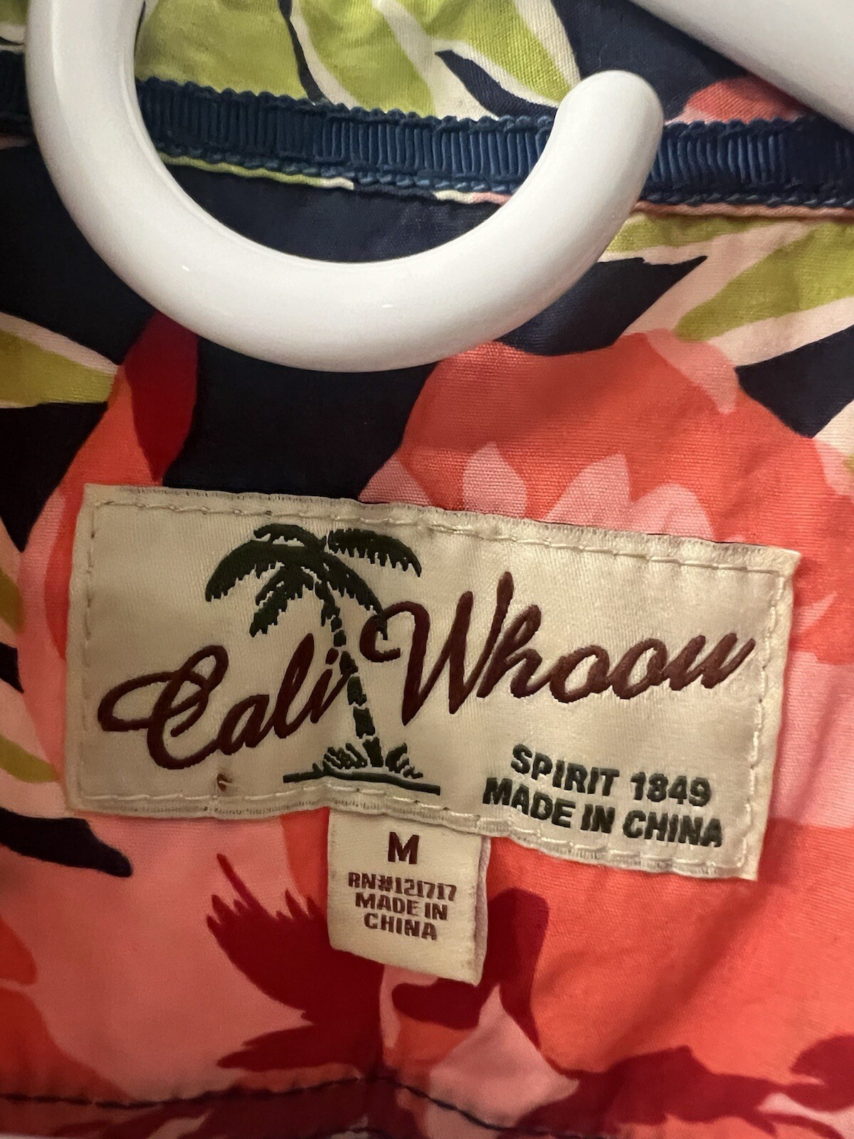 Hawaiian shirt for men Medium Cali Whoou Cotton Navy Green Red | eBay