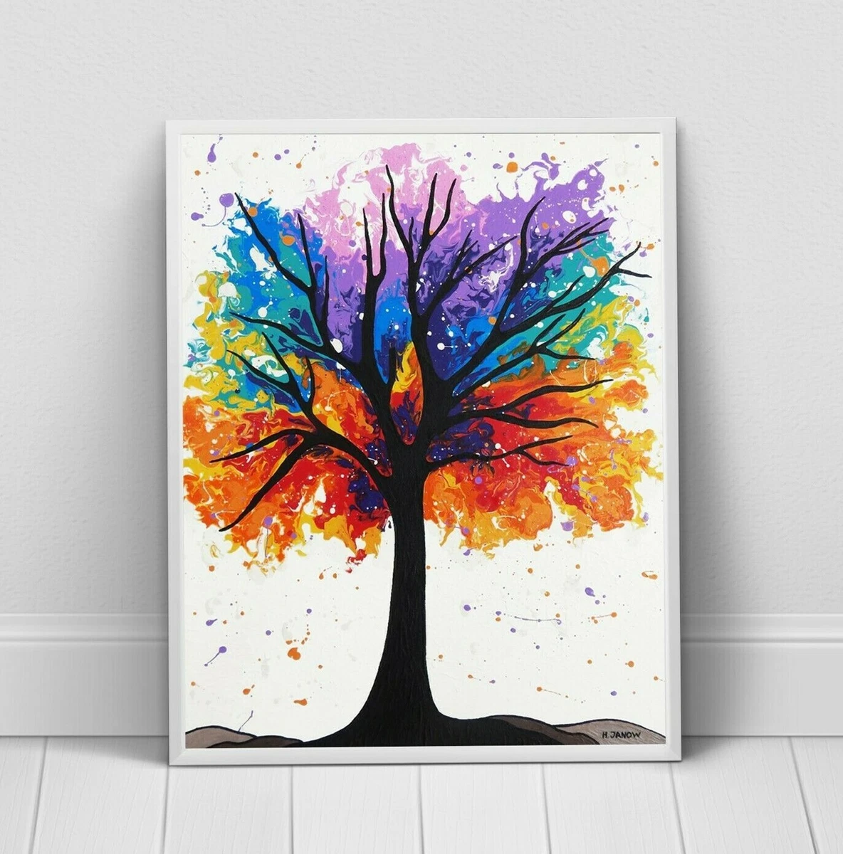 Rainbow Tree Painting