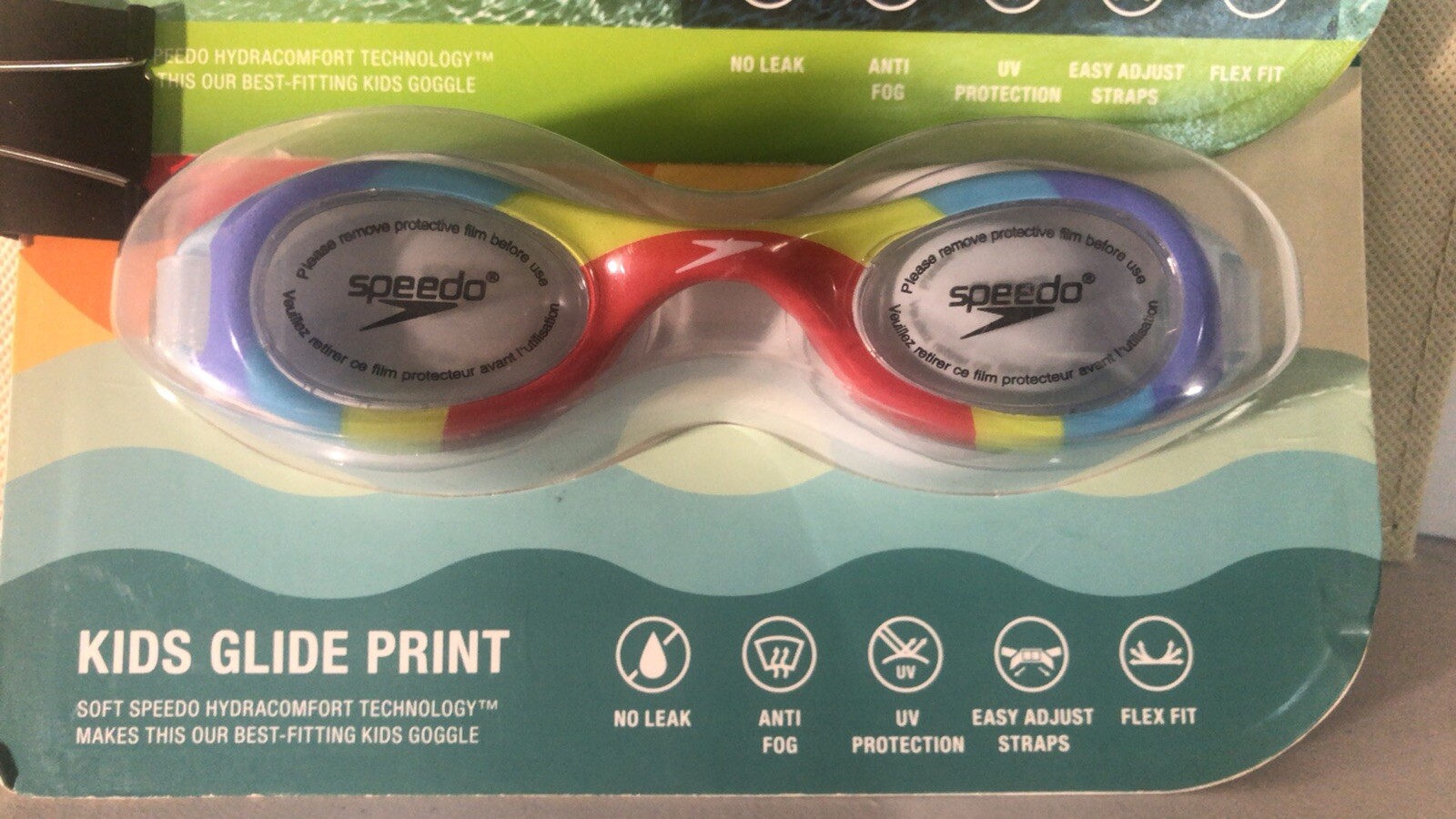 Kids SPEEDO Swim goggles. Glide & rainbow. pkg of 2. item #2050 Retail ...