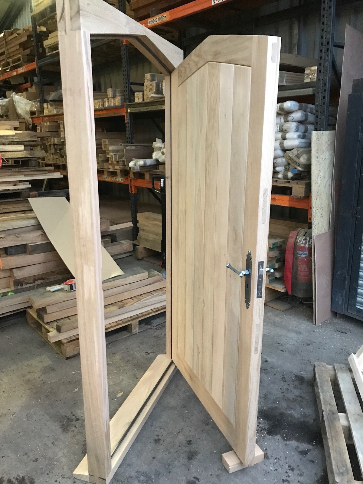 Front Door & External Door Frame Set Solid European Oak 1020mm X 2075mm ...
