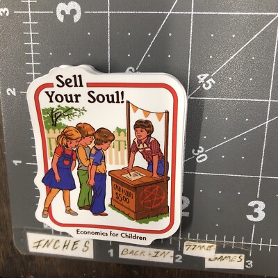 Sm. Glossy Sell Your Soul Adult Humor Sticker For Skateboard Guitar ...