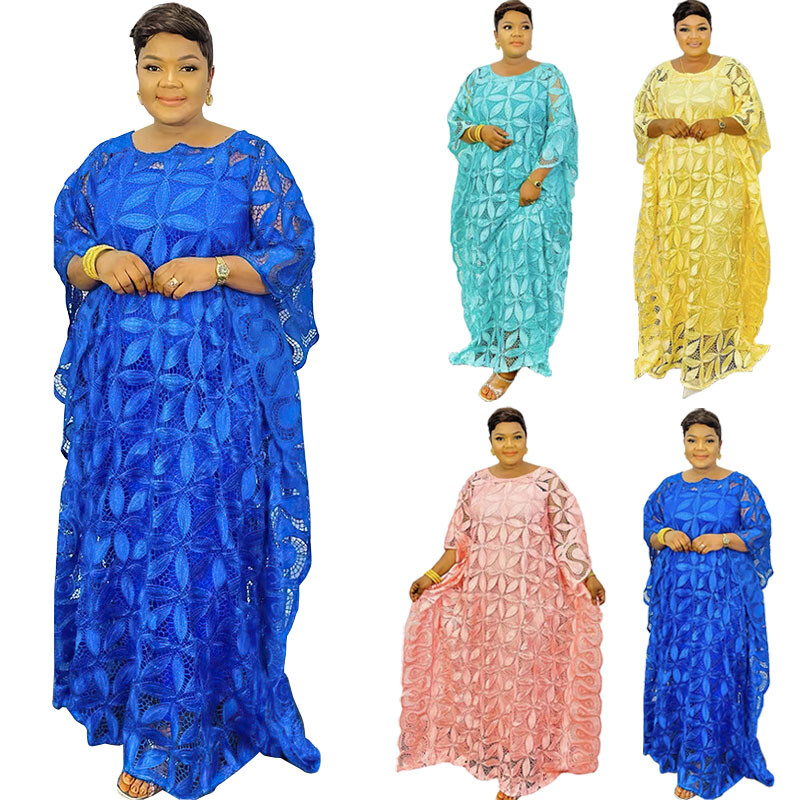 2PCS Abaya Women Maxi Kaftan Inner Dress Islamic African Dashiki Long ...