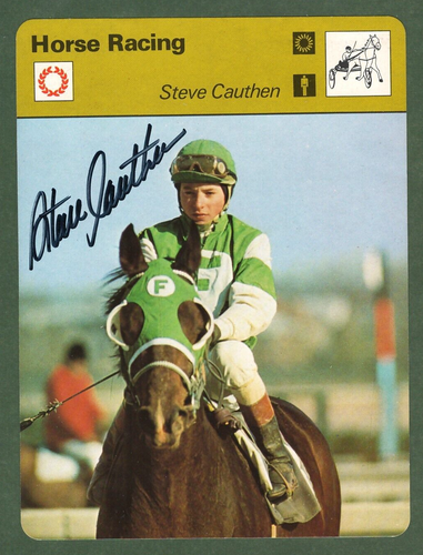 Steve Cauthen Authentic Autographed Horse Racing 1977-79 Sportscaster ...
