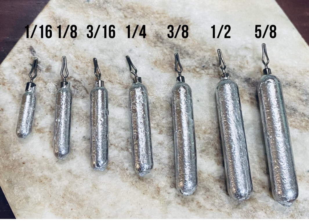 Drop Shot Finesse Pencil Cylinder Weight Sinker Line Grip Swivel Bulk 5 ...