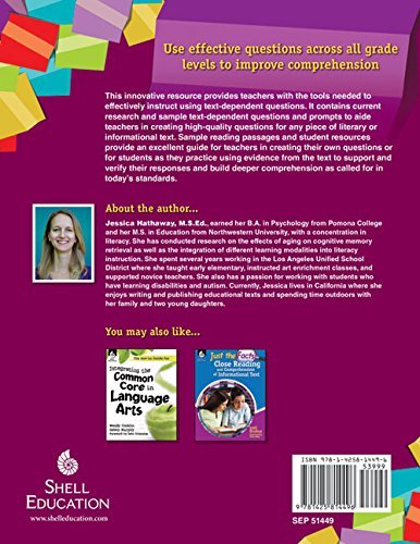 Tdqs: Strategies for Building Text-Dependent Questions NEW PAPERBACK ...