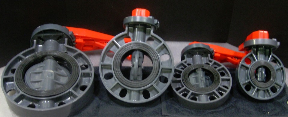 New Sch 80 PVC 8 Inch Butterfly Valve Locking Handle Butterfly Valve ...