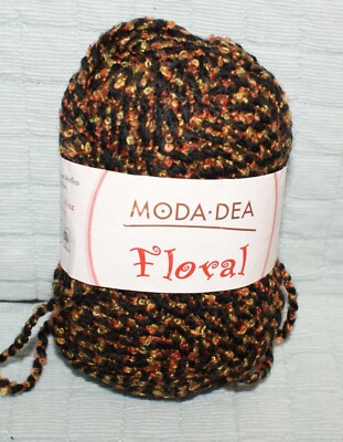 Moda Dea Yarn Floral Yarn Black Knit Crochet Craft Fast Shipping | eBay