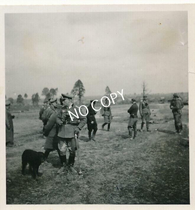 Photo Wk II Officer Soldiers IN Field E1.86 | eBay