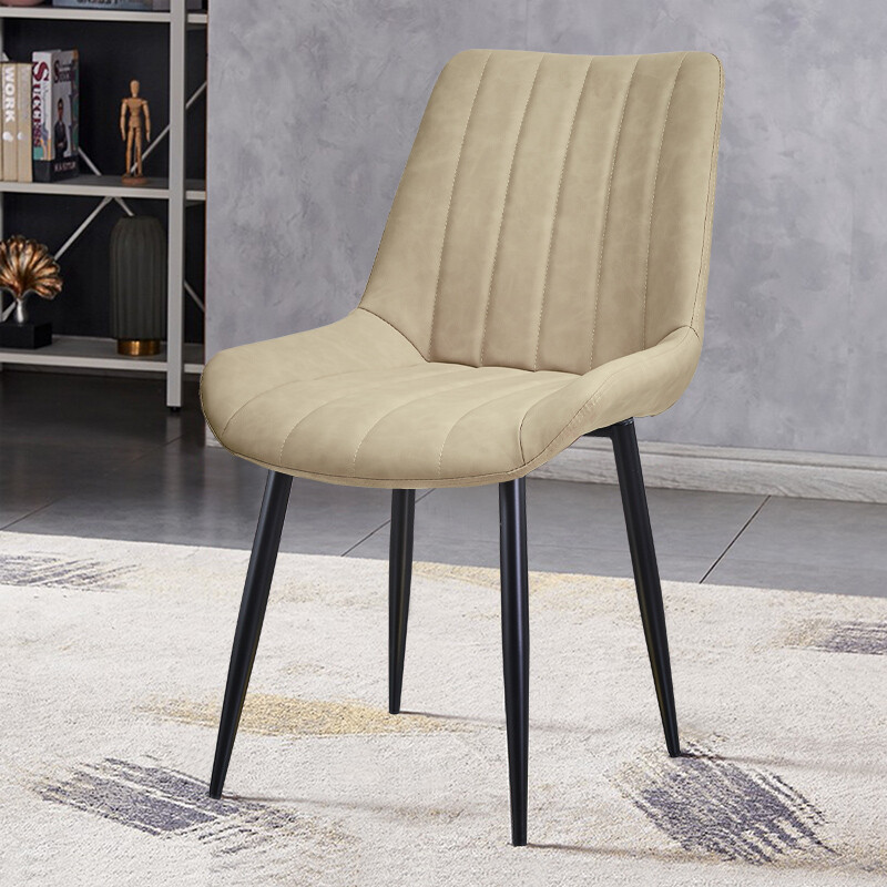 2 Pcs Faux Leather PU Padded Dining Chairs Kitchen Dining Room Chair ...