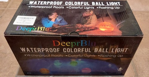 2 Lights DeeprBlu Floating Pool Light RGB Color Changing Led Glow Balls ...