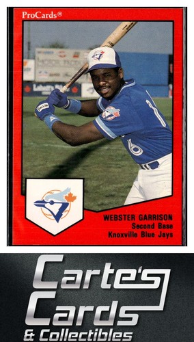 Webster Garrison 1989 ProCards Minor League Team Sets #1131 Knoxville ...