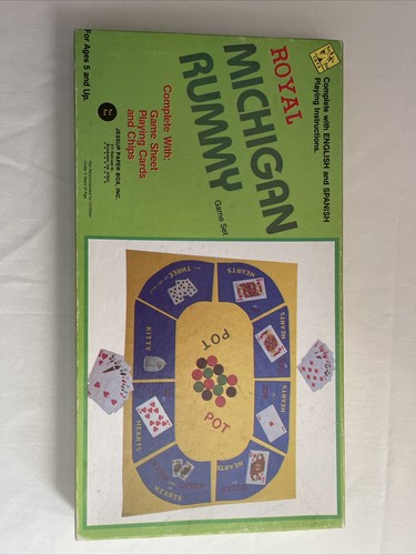 Game Royal Michigan Rummy Set English & Spanish Instructions VTG ...