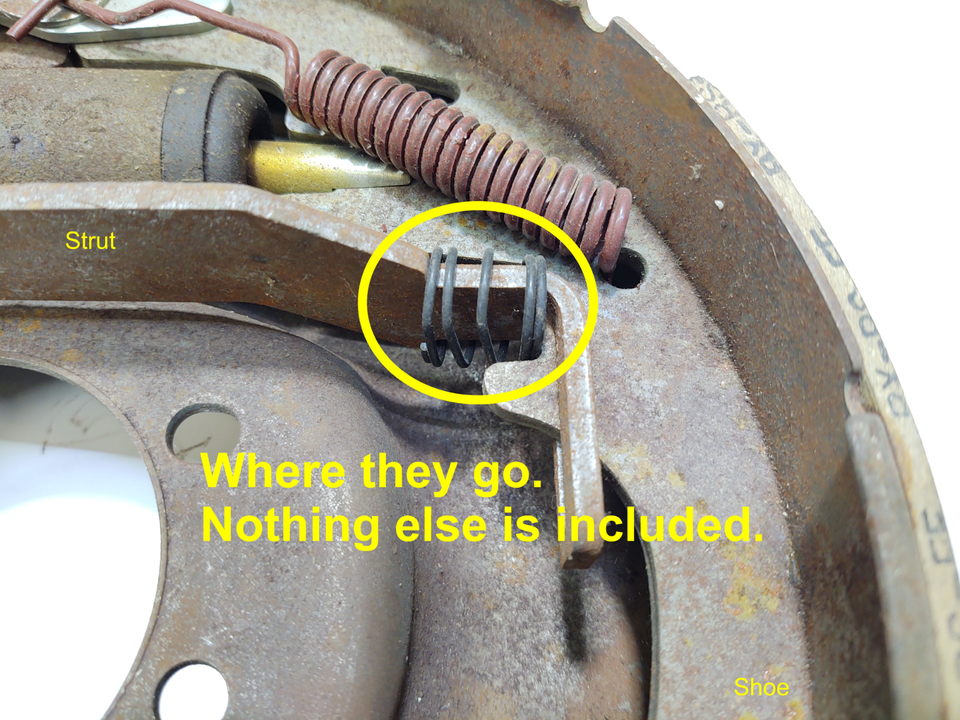 Mopar 10/11 Drum Brake Park Strut Anti-Rattle Springs A/B/C/E-Body 1962 ...