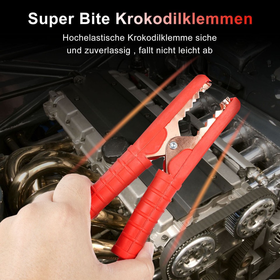 2x4m 2000Amp Starthilfekabel Überbrückungskabel LKW PKW KFZ ...