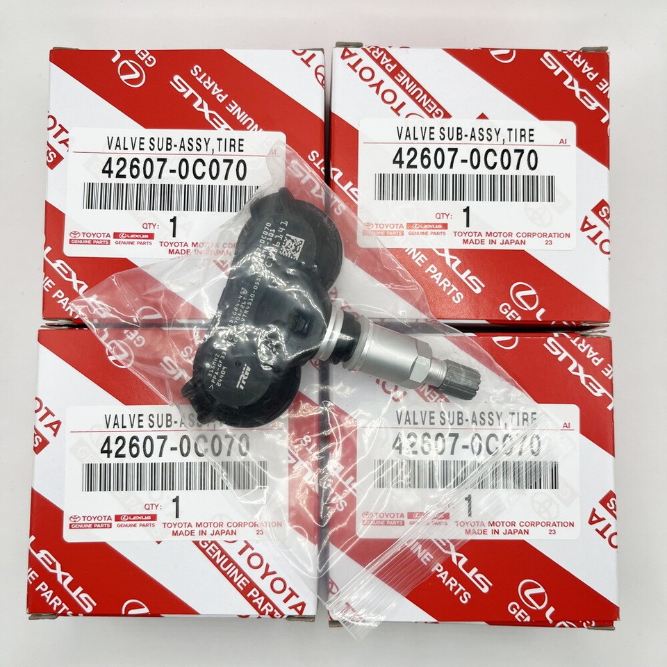 New 4Pcs OEM 42607-0C070 TPMS Pre-programmed Tire Pressure Sensors Made ...