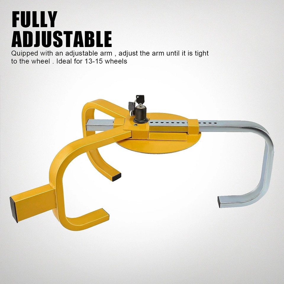 Heavy Duty Steel Car Van Wheel Clamp Safety Lock for caravan Trailer UK ...