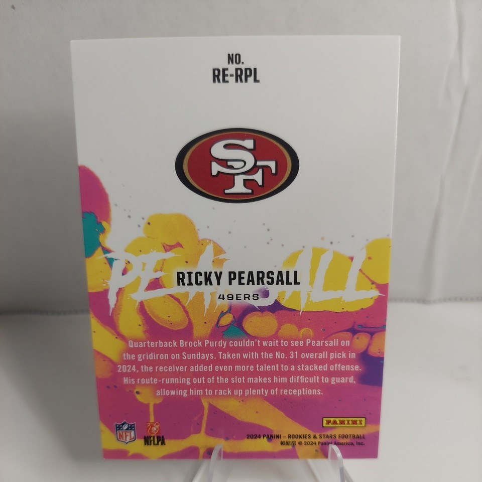 Ricky Pearsall Rookie Exclusive RC 2024 Rookies & Stars Card #RE-RPL ...