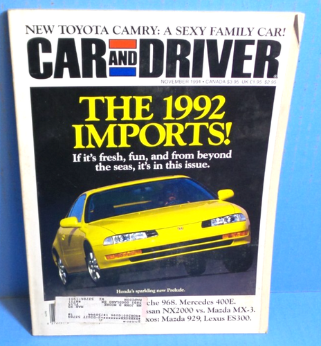 1991 November, Car and Driver Magazine The 1992 Imports | eBay