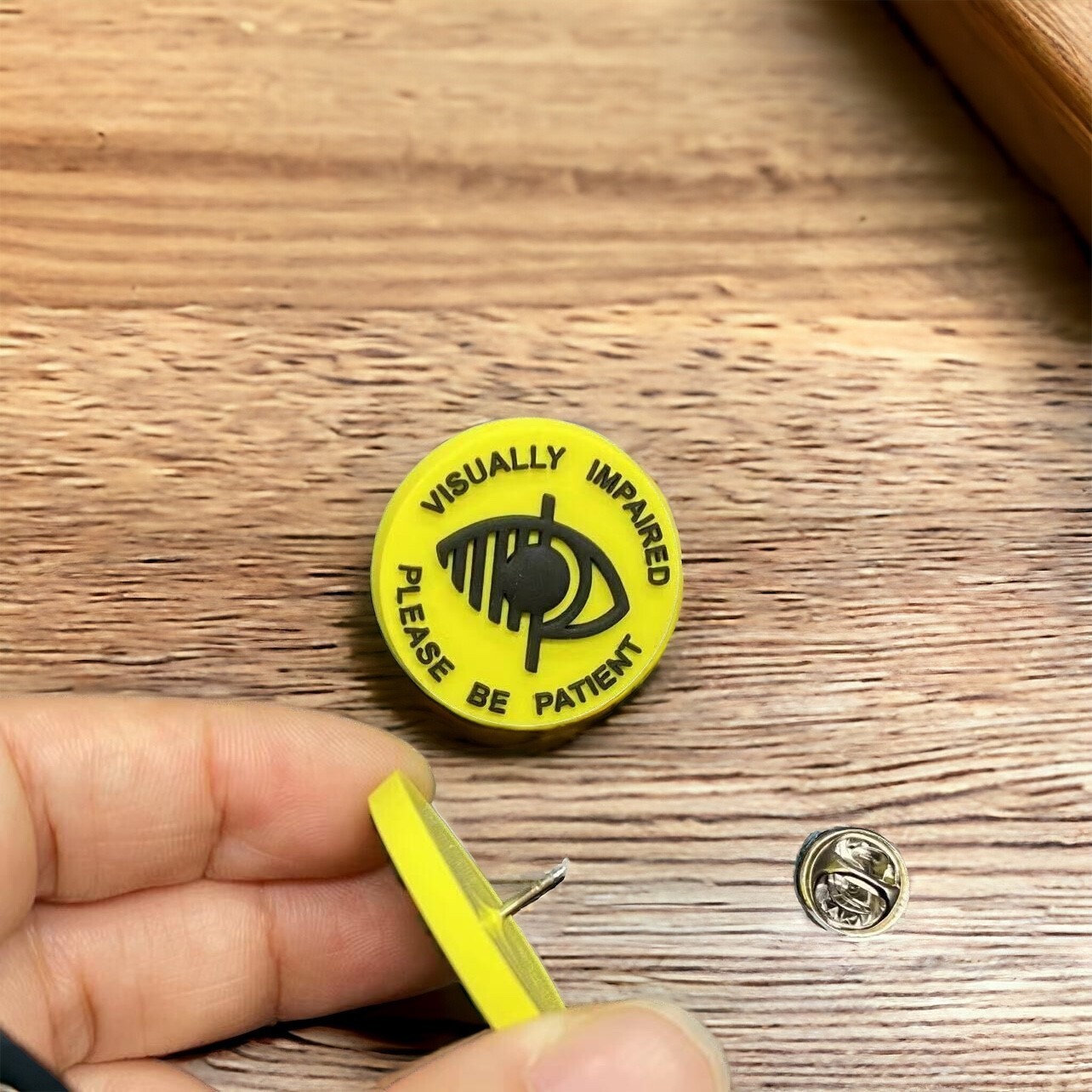 Visually Impaired - Please Be Patient - 3D Silicone Pin Badge | eBay